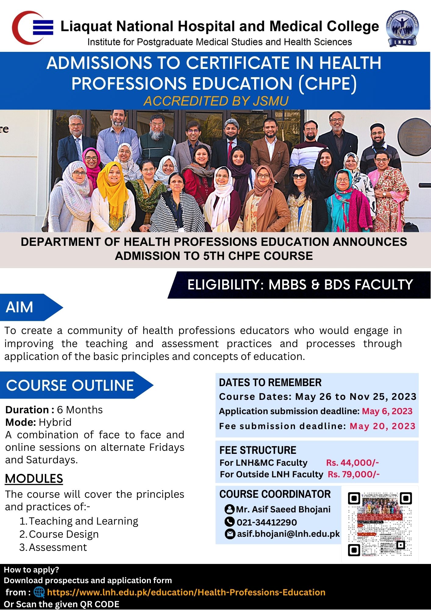 Certificate in Health Professions Education (CHPE) (Batch 5)